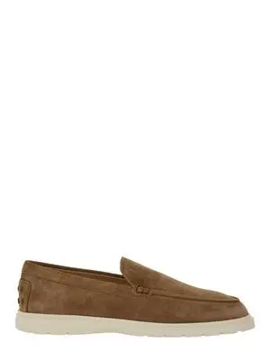 TOD'S Leather Slipper Loafers - Brown