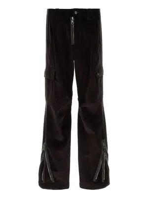 Dolce & Gabbana Dark Corduroy Cargo Pants - Brown