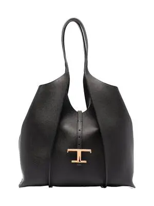 TOD'S T Timeless Pendant Tote Bag In Leather - Multicolor