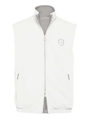 Brunello Cucinelli Sleeveless Zip-up Vest With Logo - Multicolor