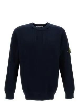 Stone Island Stone Island Crewneck Sweatshirt With Removable Logo Patch Multicolor
