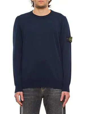 Stone Island STONE ISLAND Cotton Knit Pullover With Logo Badge Multicolor