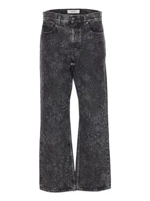 GOLDEN GOOSE Journey Skate Jeans With All Over Laser Flowers - Multicolor