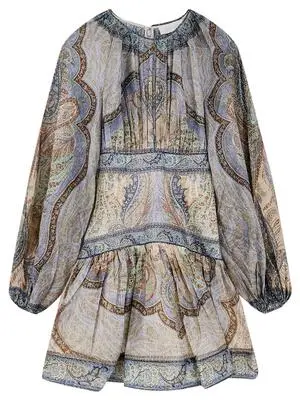 Zimmermann Wanderlust Printed Cotton And Silk Mini Dress - Multicolor