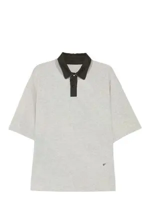 CROQUIS Double-collar Polo Shirt - Grey