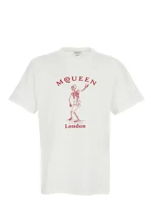 Alexander McQueen Skeleton Logo T-shirt - Multicolor