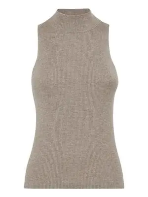 BRUNELLO CUCINELLI BRUNELLO CUCINELLI Ribbed Cashmere Blend Tank Top