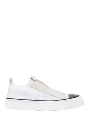 Brunello Cucinelli Suede And Canvas Slip-on Sneakers - Multicolor