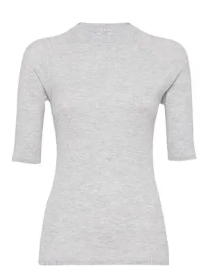 Brunello Cucinelli Ribbed Cashmere Blend Sweater - Multicolor