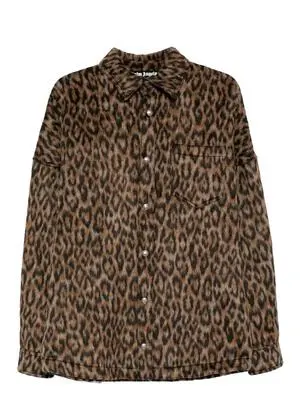 Palm Angels Classic Logo` Animalier Overshirt - Multicolor
