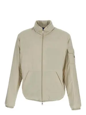 Moncler Padded Nylon Zip-up Jacket With Packaway Hood - Multicolor
