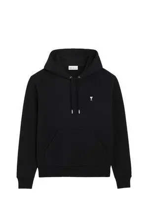 AMI Paris De Coeur Embroidered Cotton Hoodie - Multicolor
