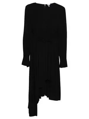Loewe Midi Dress With Buckle Detail And Asymmetrical Hem - Multicolor