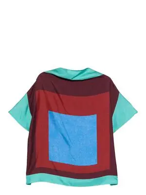 Loewe Printed Silk Short Sleeve Top - Multicolor