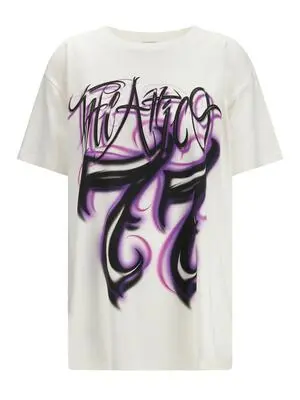 Attico Oversized Graphic Logo T-shirt - White