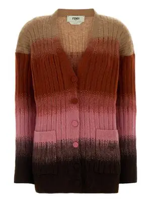 Fendi Mohair Blend Cardigan - Multicolor