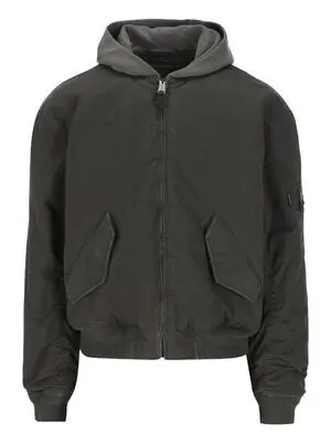 Balenciaga Bomber Jacket With Hood - Multicolor