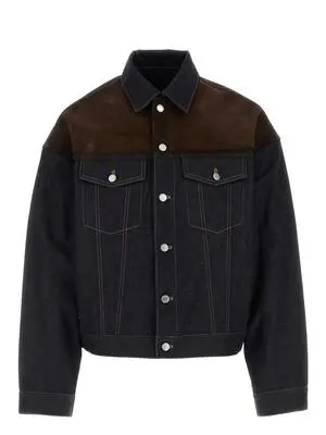PRADA PRADA Dark Denim And Suede Jacket