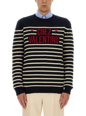 Valentino Garavani Chez Wool Sweater - Blue