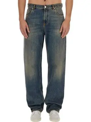 Etro Relaxed Fit Cotton Denim Jeans - Blue