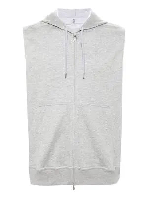 Brunello Cucinelli Sleeveless Zip-up Hoodie - Multicolor