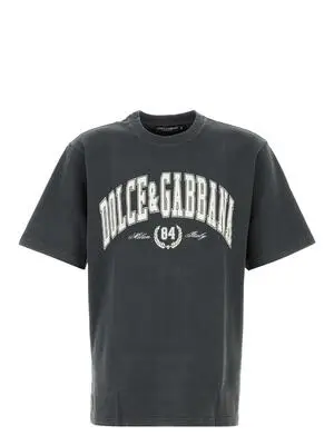 Dolce & Gabbana Charcoal Cotton T-shirt - Gray