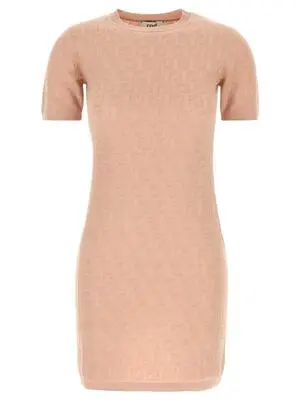 Fendi Cotton Blend Dress - Pink