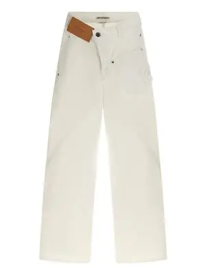 JW Anderson Twisted Workwear Wide Leg Jeans - White