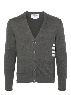 Thom Browne V-neck Cardigan - Gray
