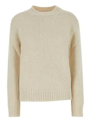 JIL SANDER Ribbed Crew Neck Alpaca Blend Jumper - Multicolor