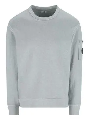 C.P. COMPANY Cotton Crewneck Sweatshirt With Patch Pocket - Multicolor