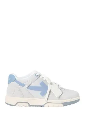 Off-White OFF-WHITE "Out Of Office" Leather Sneakers With Suede Detail Gray