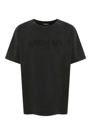 BALMAIN Balmain Men T-Shirt With Vintage Balmain Embroidery