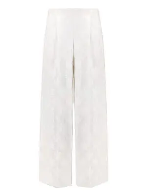 Fendi Jacquard Silk Trousers - Multicolor