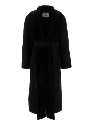 Fendi Wool Blend Coat - Black