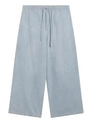 Loewe Washed Denim Drawstring Trousers - Blue