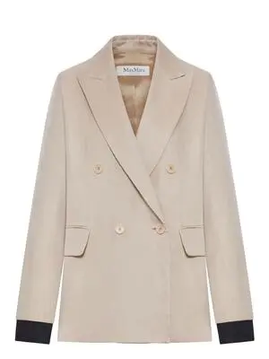 Max Mara MAX MARA Silk Double-Breasted Jacket Multicolor