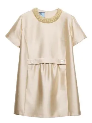 Prada Embroidered Sablé Dress - Multicolor