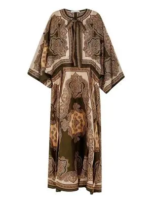 Zimmermann Mahon Silk Tunic Dress With Print - Multicolor