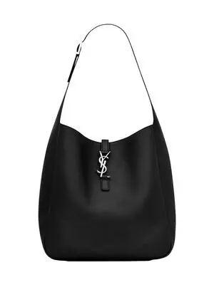 Saint Laurent Le 5 À 7 Leather Shoulder Bag With Metal Cassandre Logo - Multicolor