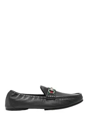Gucci Leather Horsebit Loafers - Black