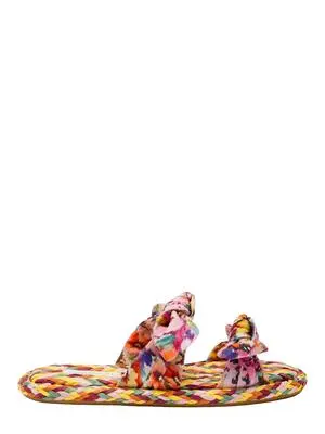 Zimmermann Carousel Linen Sandals - Multicolor