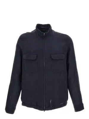 Herno Linen Sahariana Jacket - Multicolor