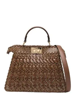 Fendi Woven Tote Bag - Brown