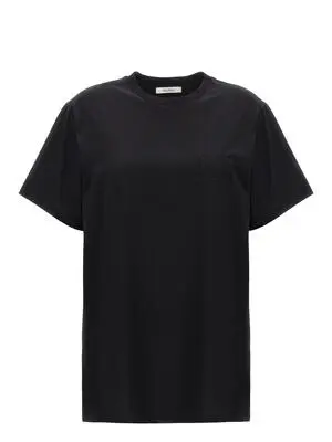 Max Mara Max Mara Embroidered Cotton T-Shirt Black