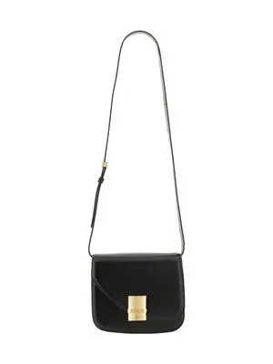 FERRAGAMO Leather Shoulder Bag - Black