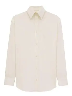 Saint Laurent Certified Cotton Shirt With Monogram Embroidery - Multicolor