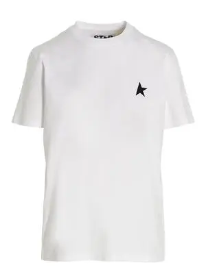 GOLDEN GOOSE Star Print Cotton T-shirt - White