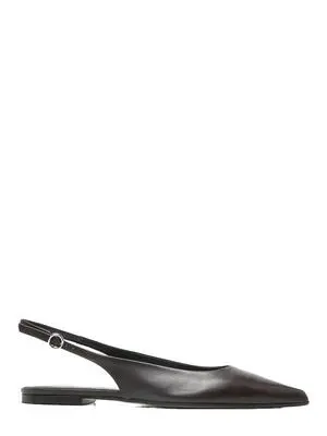AeydĒ Slingback Pointed Toe Flats - Brown