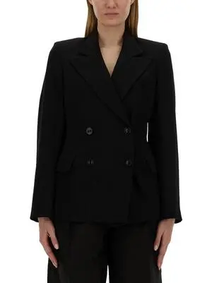 MAISON MARGIELA Double-breasted Wool Jacket - Black
